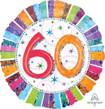 Radiant Birthday 60 Balloon, Color: Multicolor | Michaels