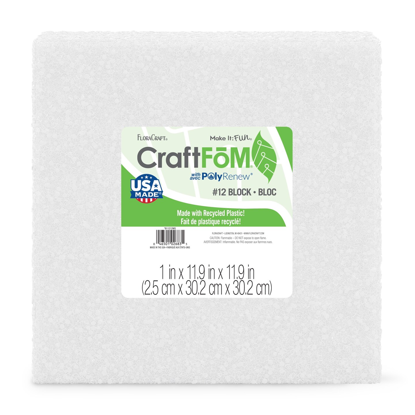 FloraCraft CraftFoM Block-1"x11.9"x11.9" | Michaels