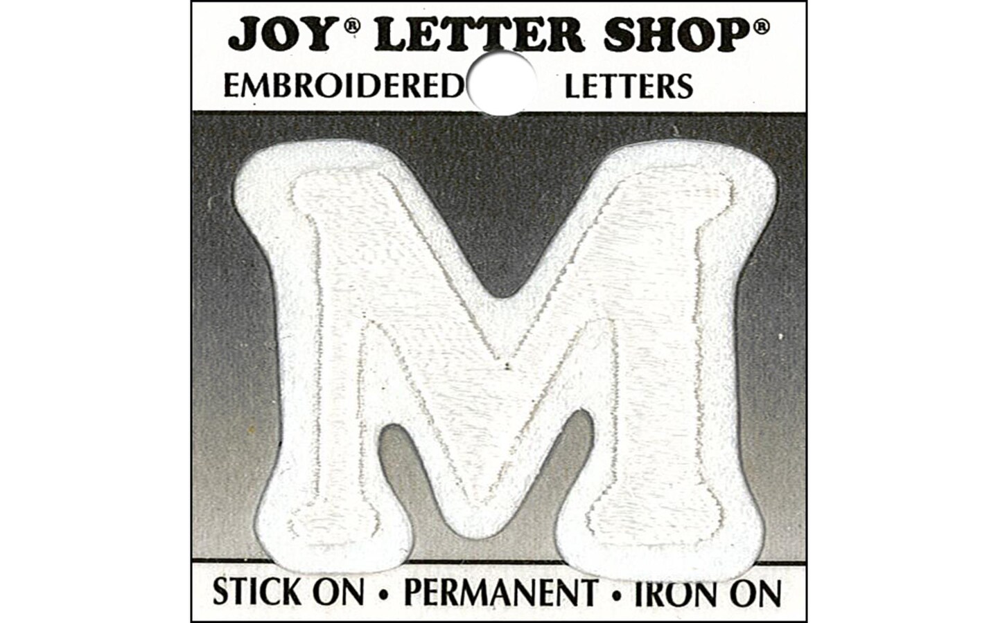 Joy Applique Letter Iron On Cooper 1.5" White M | Michaels