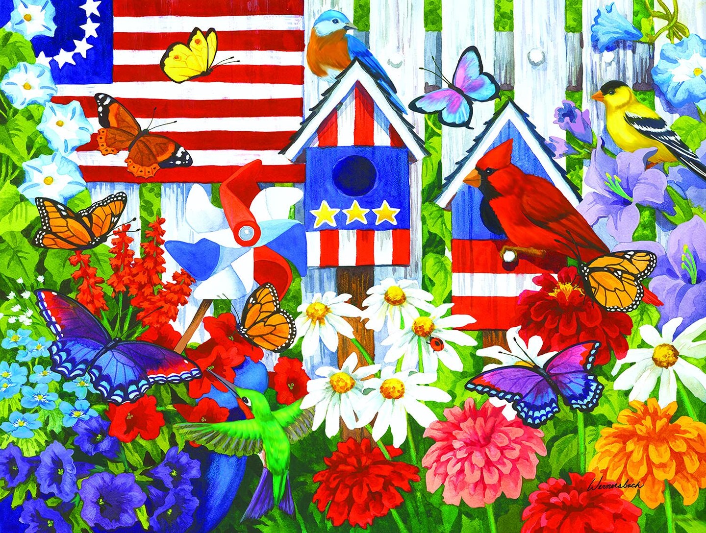 Sunsout Red White and Bluebird 300 pc Jigsaw Puzzle 63083 | Michaels