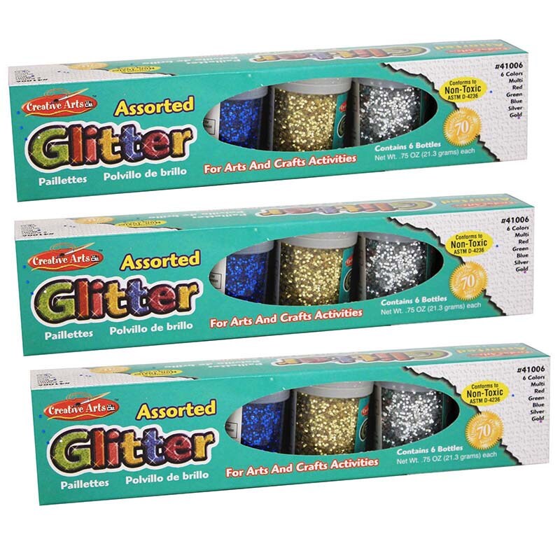 Creative Arts™ Glitter Set, 6 Per Pack, 3 Packs | Michaels