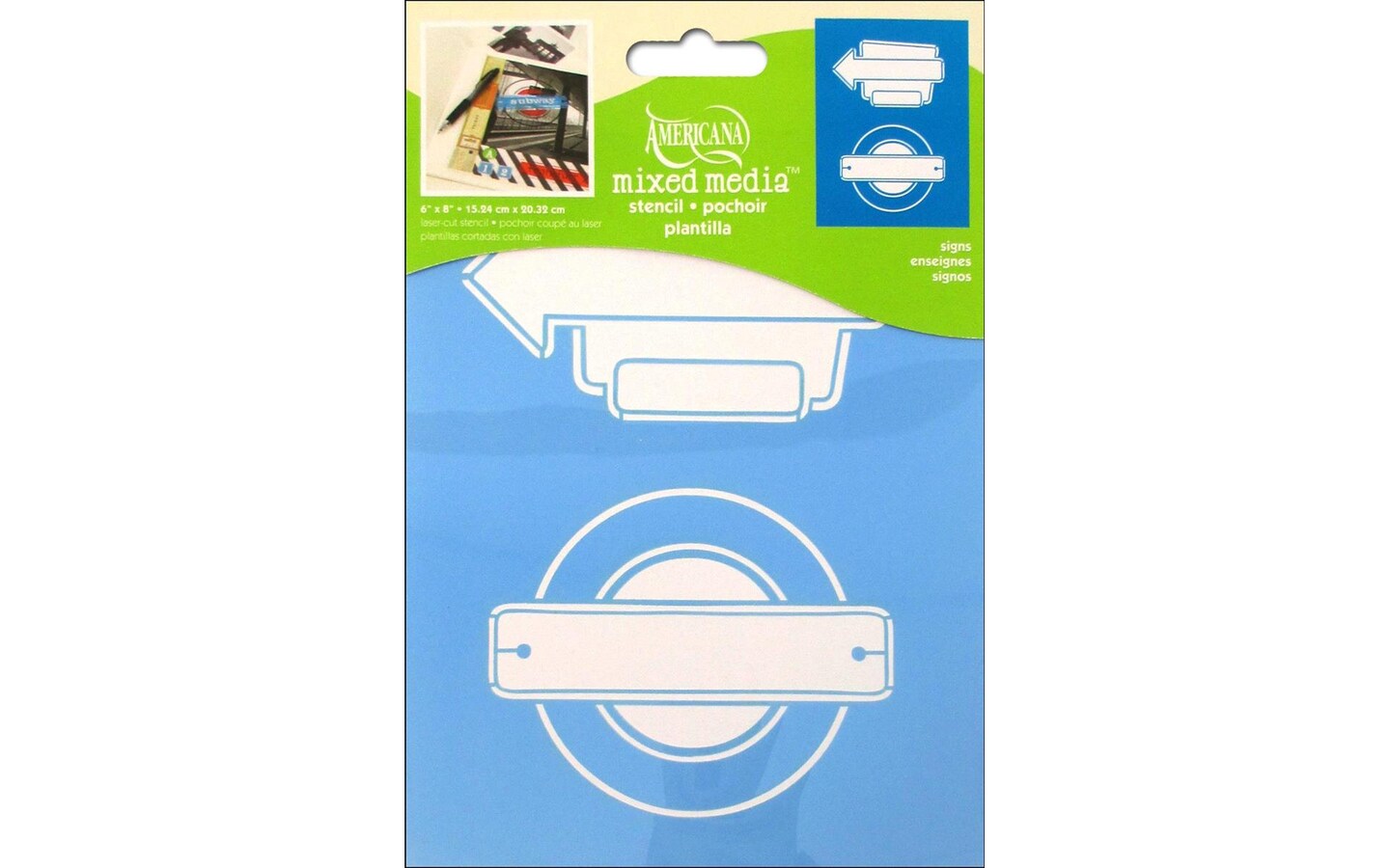 Decoart Americana Stencil Mixed Media 6x8 Signs | Michaels