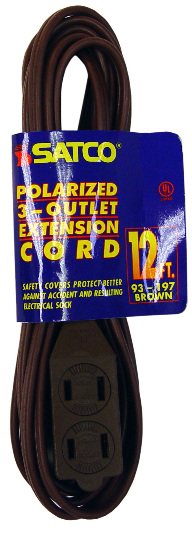 SATCO 12 Ft. Brown Extension Cord with 3 Outlets | Michaels