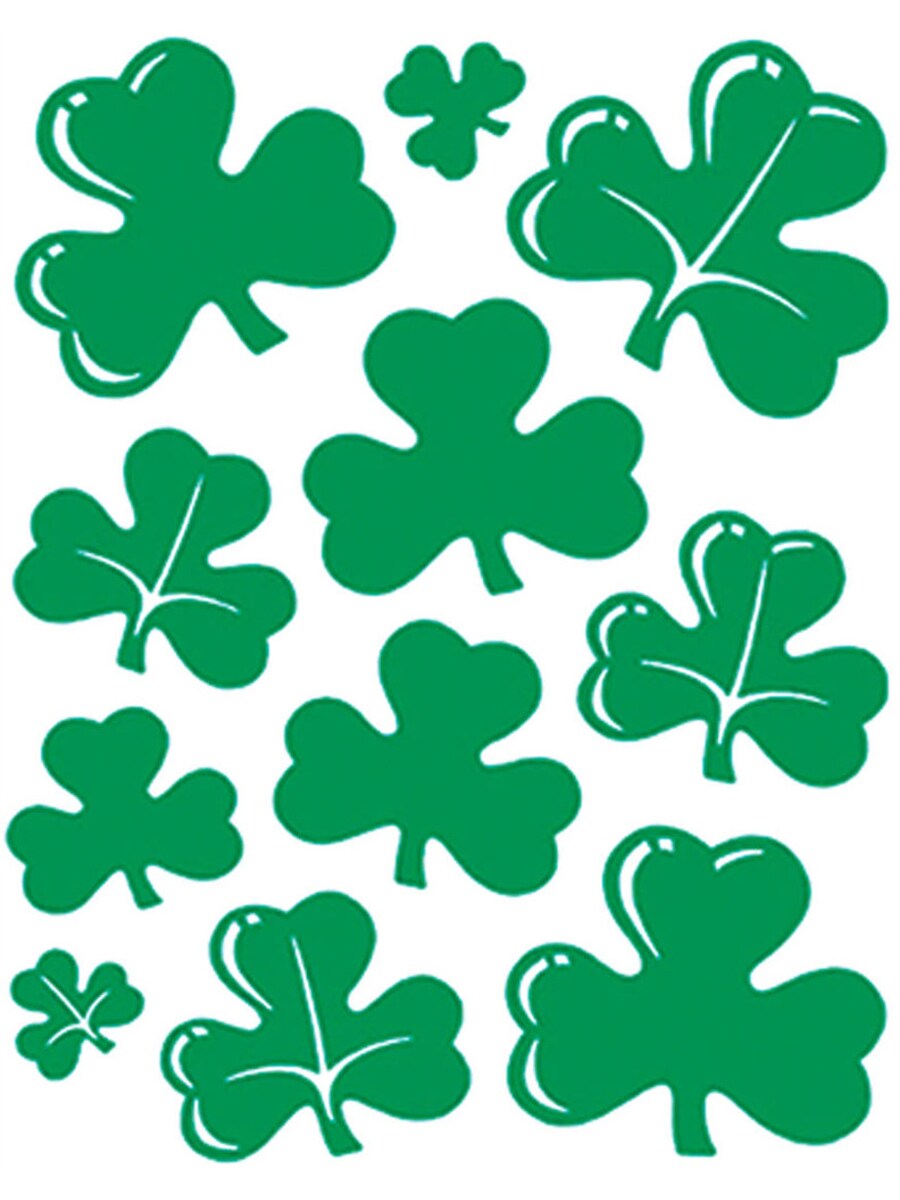 4 Sheets Of 3 Leaf Clover Irish Pride St Patricks Day Shamrock Stickers ...