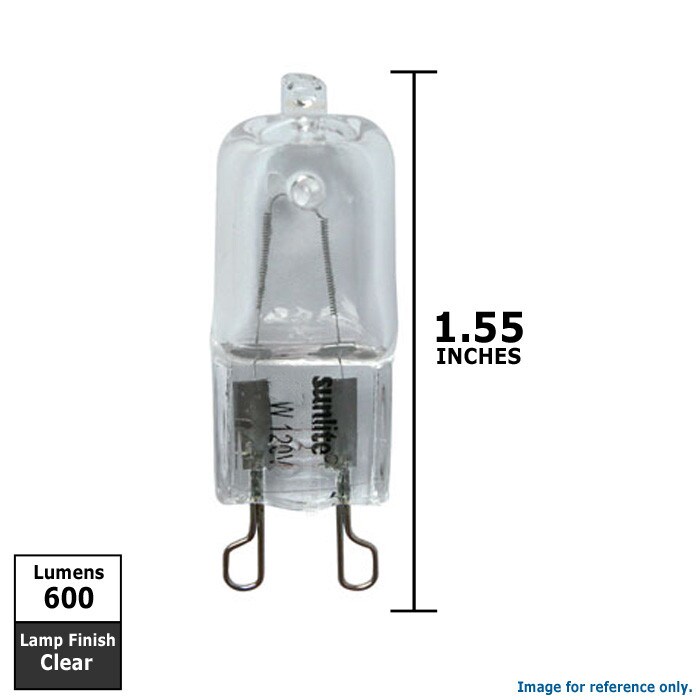 SUNLITE 50w 120v T3.5 G9 Clear 3200k Bright White Single Ended Halogen ...