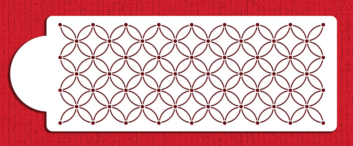 Deco Interlocking Circles - 3 Rows Cake Stencil | C885 by Designer ...