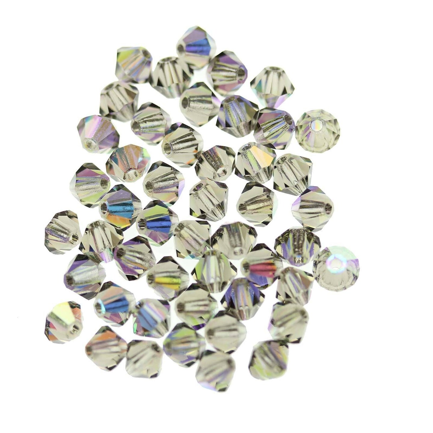 Preciosa Bicone 4mm Smokey Diamond AB Beads | Michaels