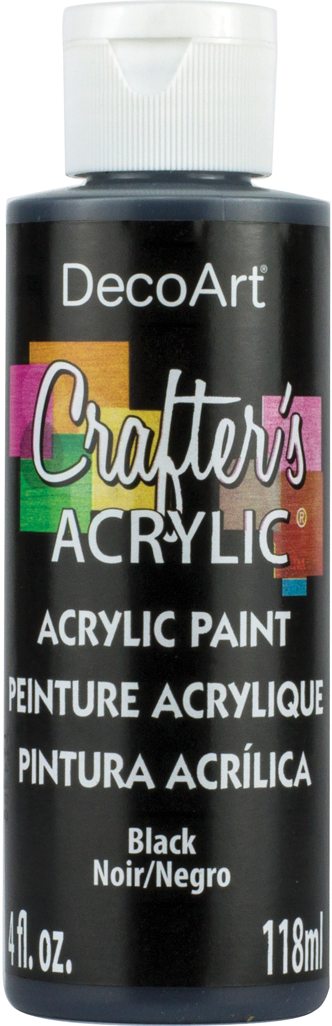 Decoart Crafter's Acrylic Paint 4Oz-Black | Michaels