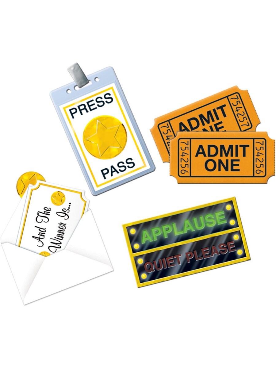 Awards Night Signs Wall Cut Outs Poster Figurine Prop Set Decoration ...