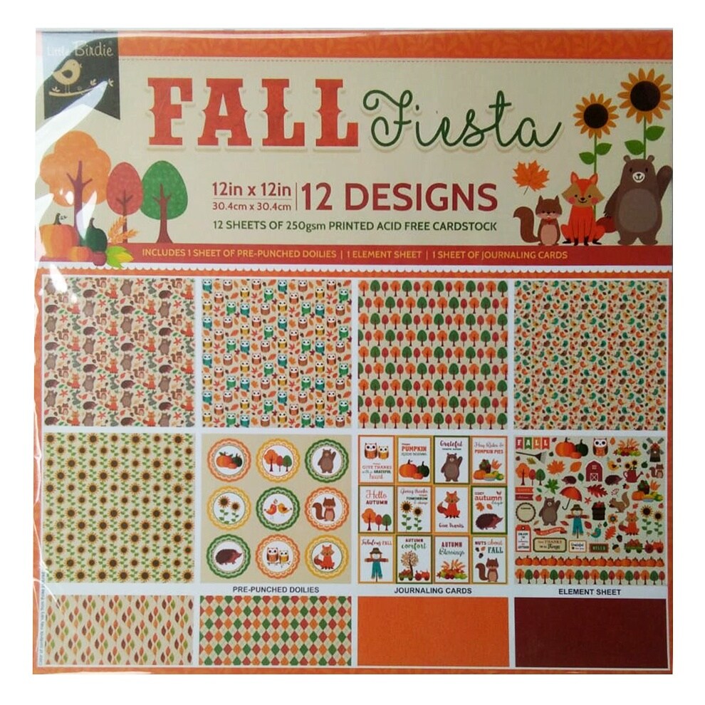 Little Birdie Paper Pack 12''X12'' 12/Pkg-Fall | Michaels