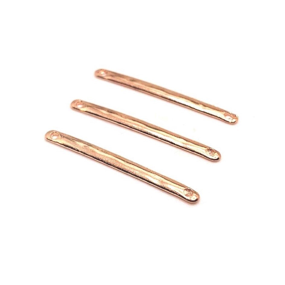 4, 20 or 50 Pieces: Rose Gold 33x3mm Simple Minimalist Bar Connectors ...