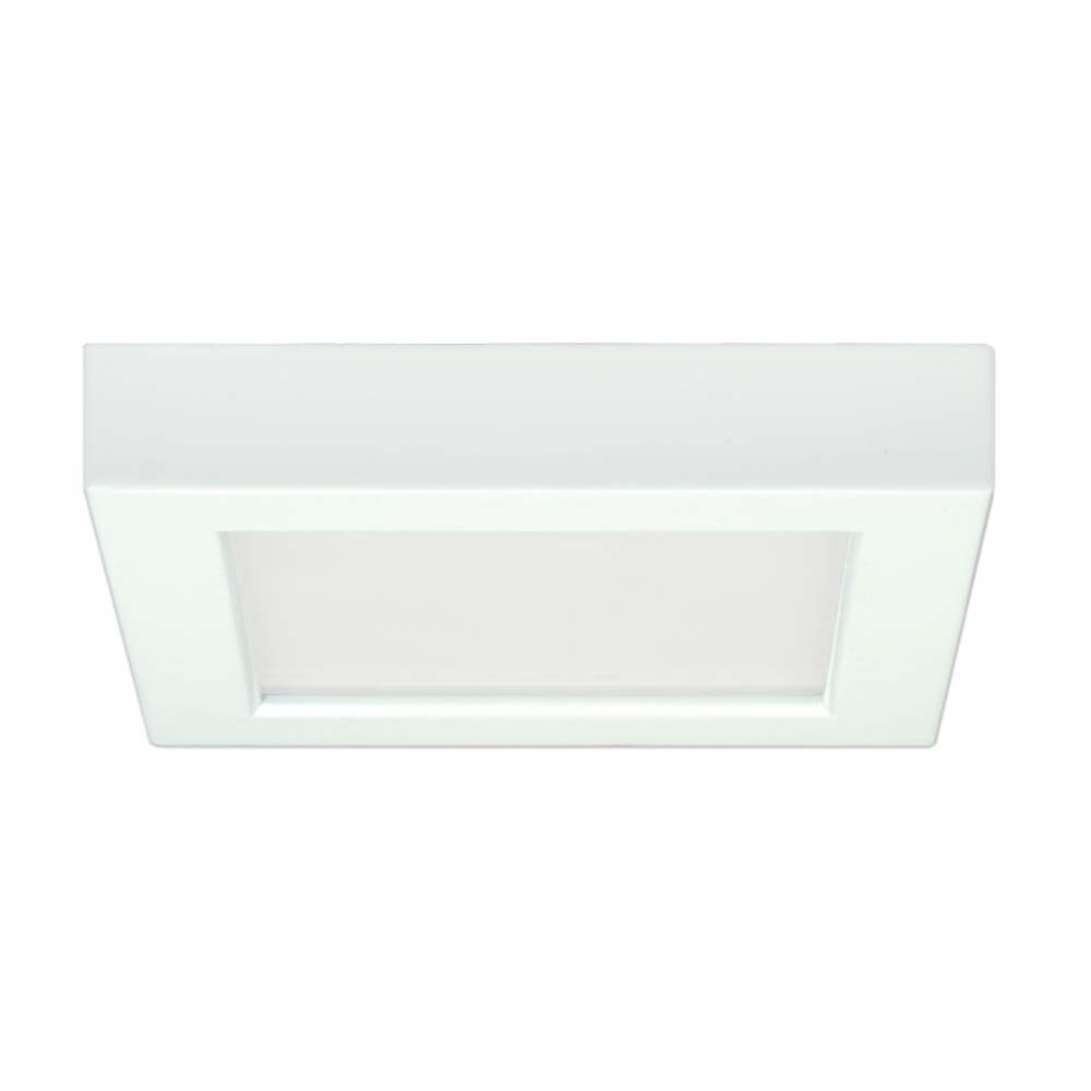 10.5w 5.5-in Flush Mount LED Fixture 2700K Square Shape White Finish ...