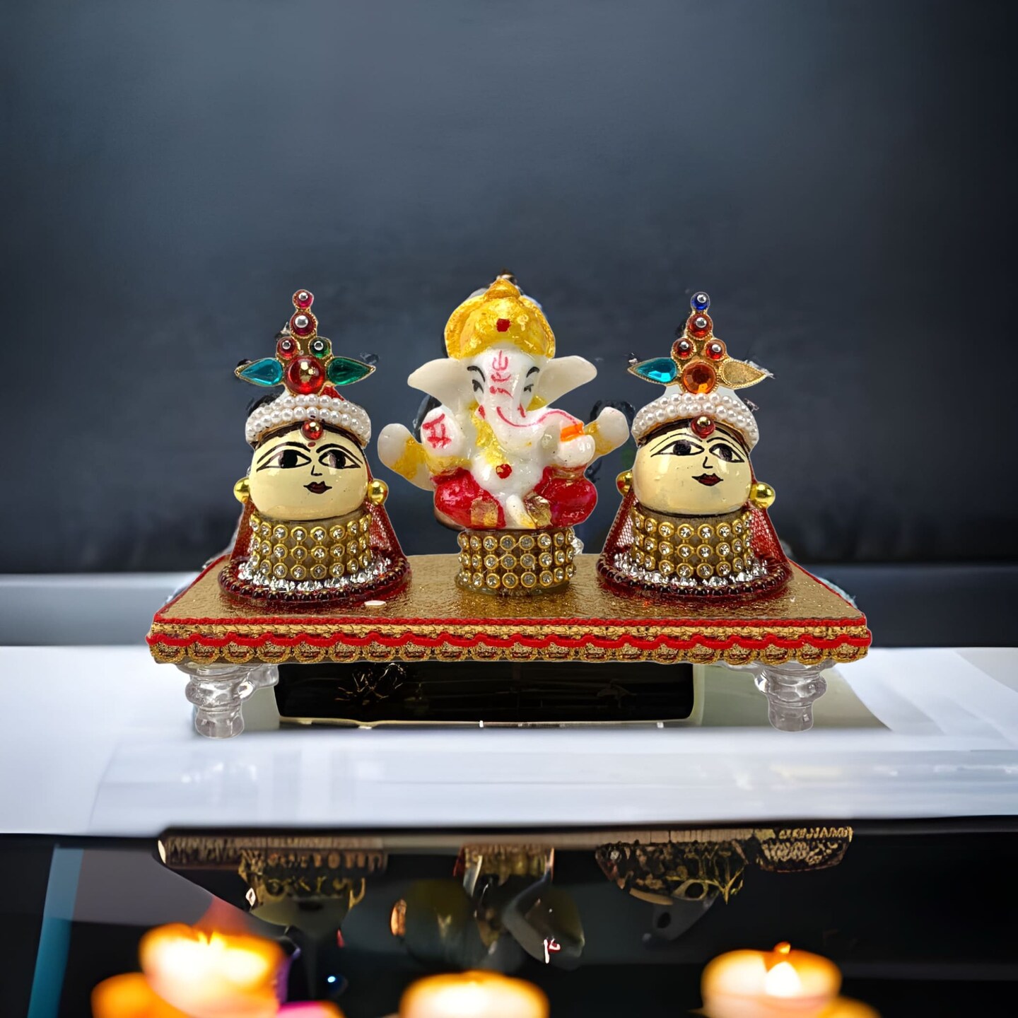 Ganesha Riddhi Siddhi, Goddess Riddhi Siddhi Set, Decorated Riddhi ...