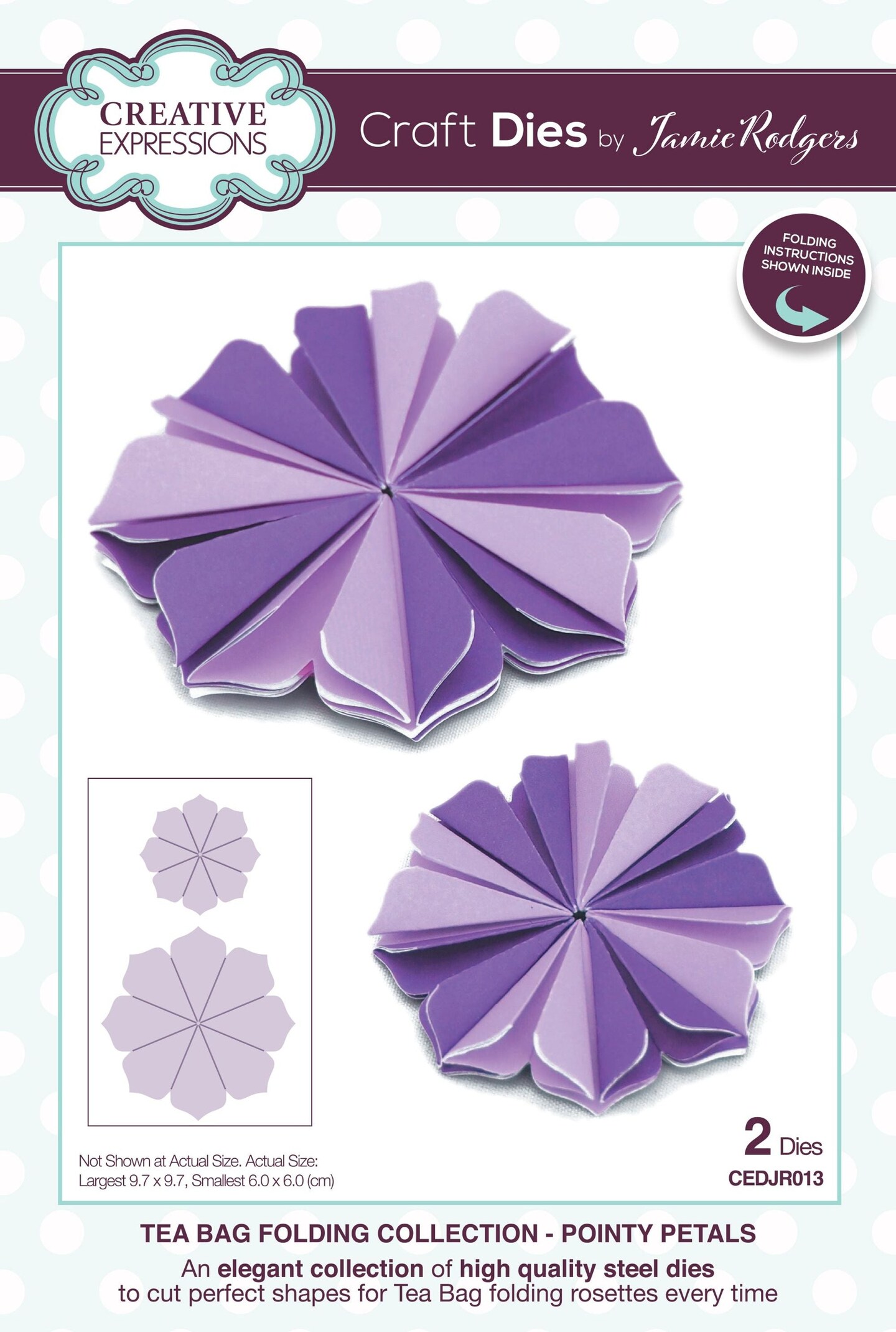 Creative Expressions Jamie Rodgers Tea Bag Folding Pointy Petals Craft ...