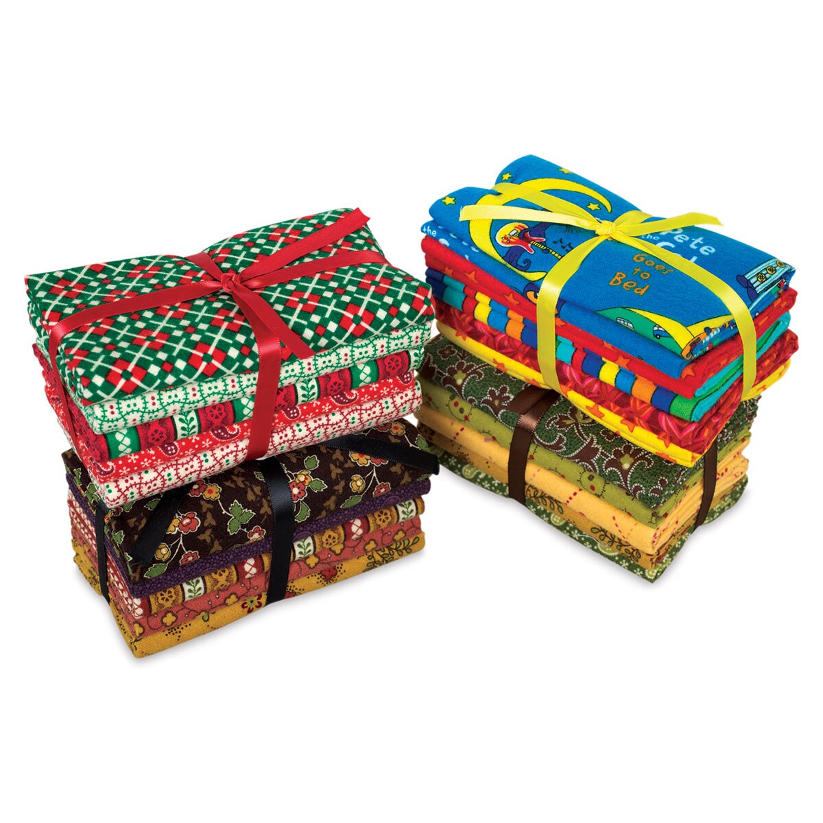 Fabric Palette Pre-Cut Fabric - Black and White Bundle, Package of 5 ...