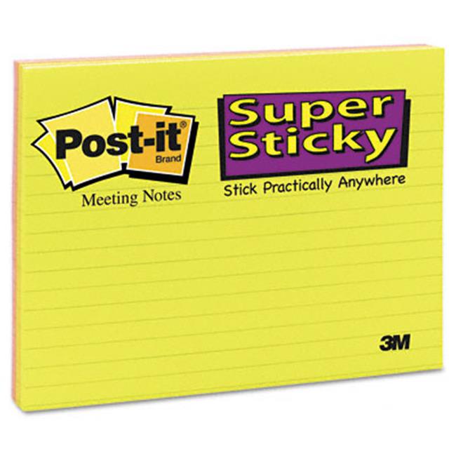 3M 6845SSPL Super Sticky Large Format Notes 8x6 Four Colors Four 45 ...