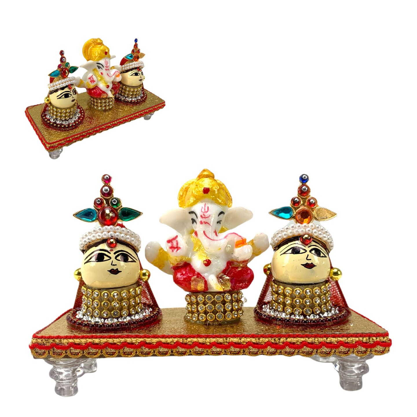 Ganesha Riddhi Siddhi, Goddess Riddhi Siddhi Set, Decorated Riddhi ...