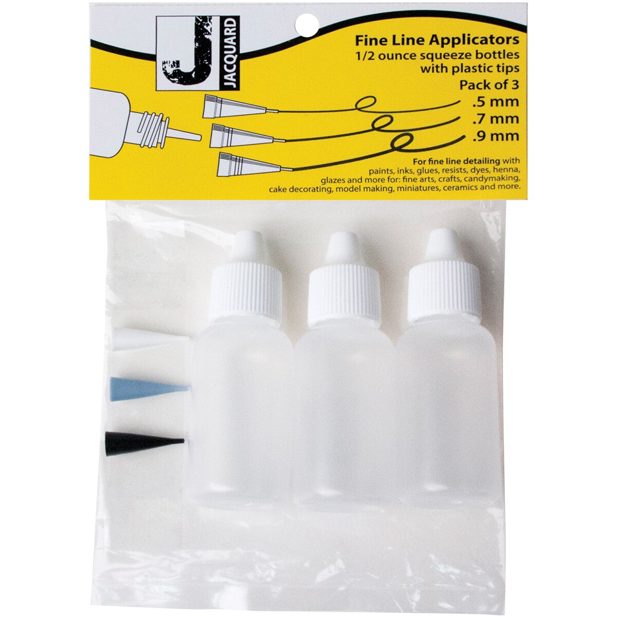 Jacquard Fine Line Applicators W/Plastic Tips 3/Pkg | Michaels