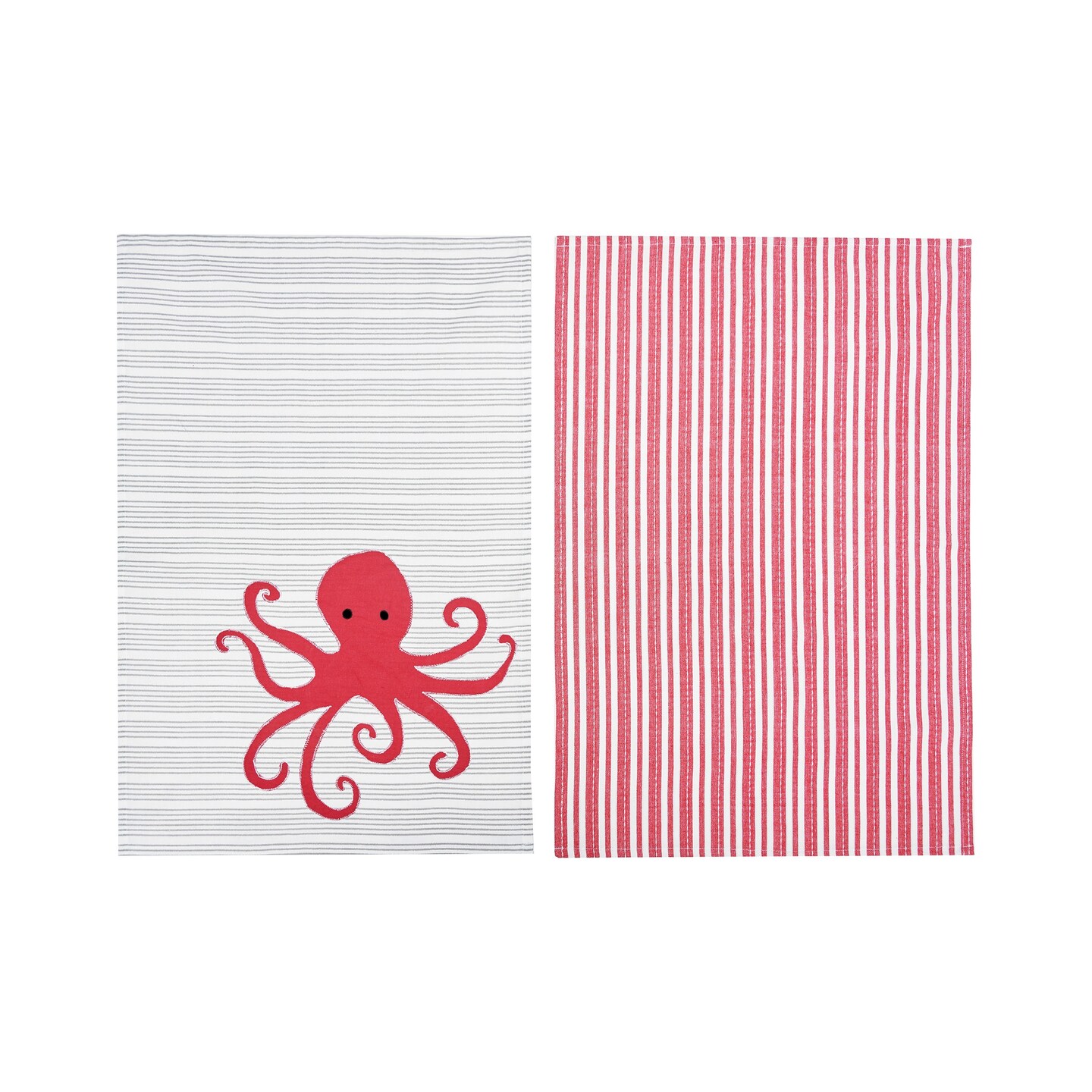 Octopus Stripe Printed Kitchen Towel Set of 2 | Michaels