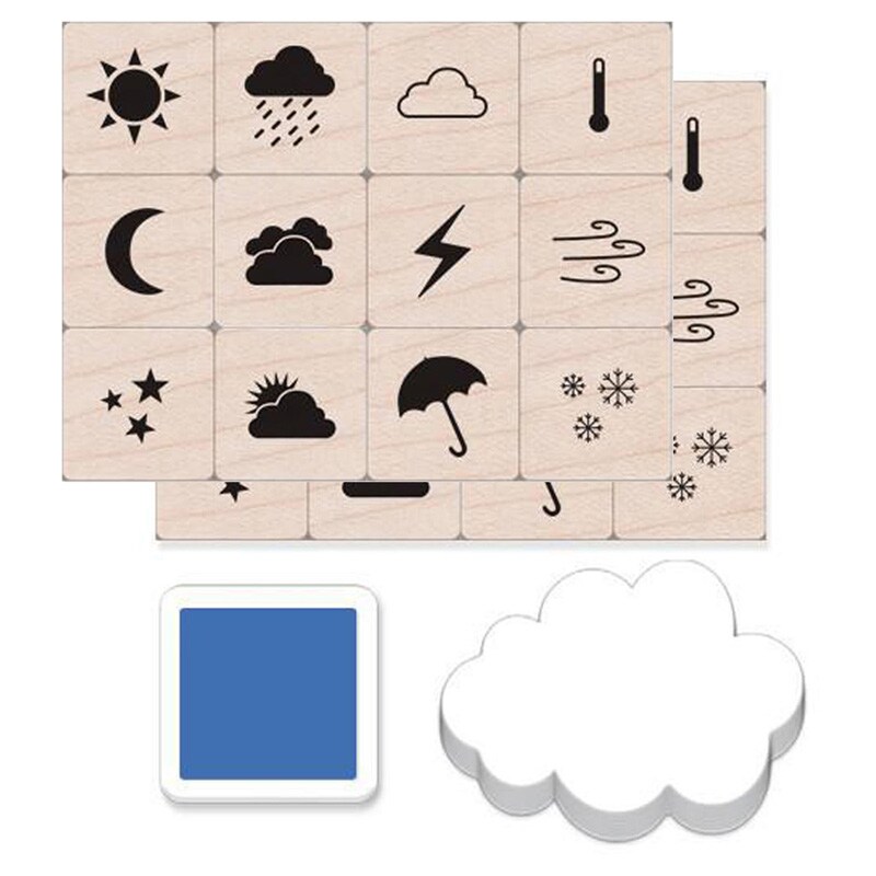 Weather Icons Stamps Mini Tub, 12 per Set, 2 Sets | Michaels