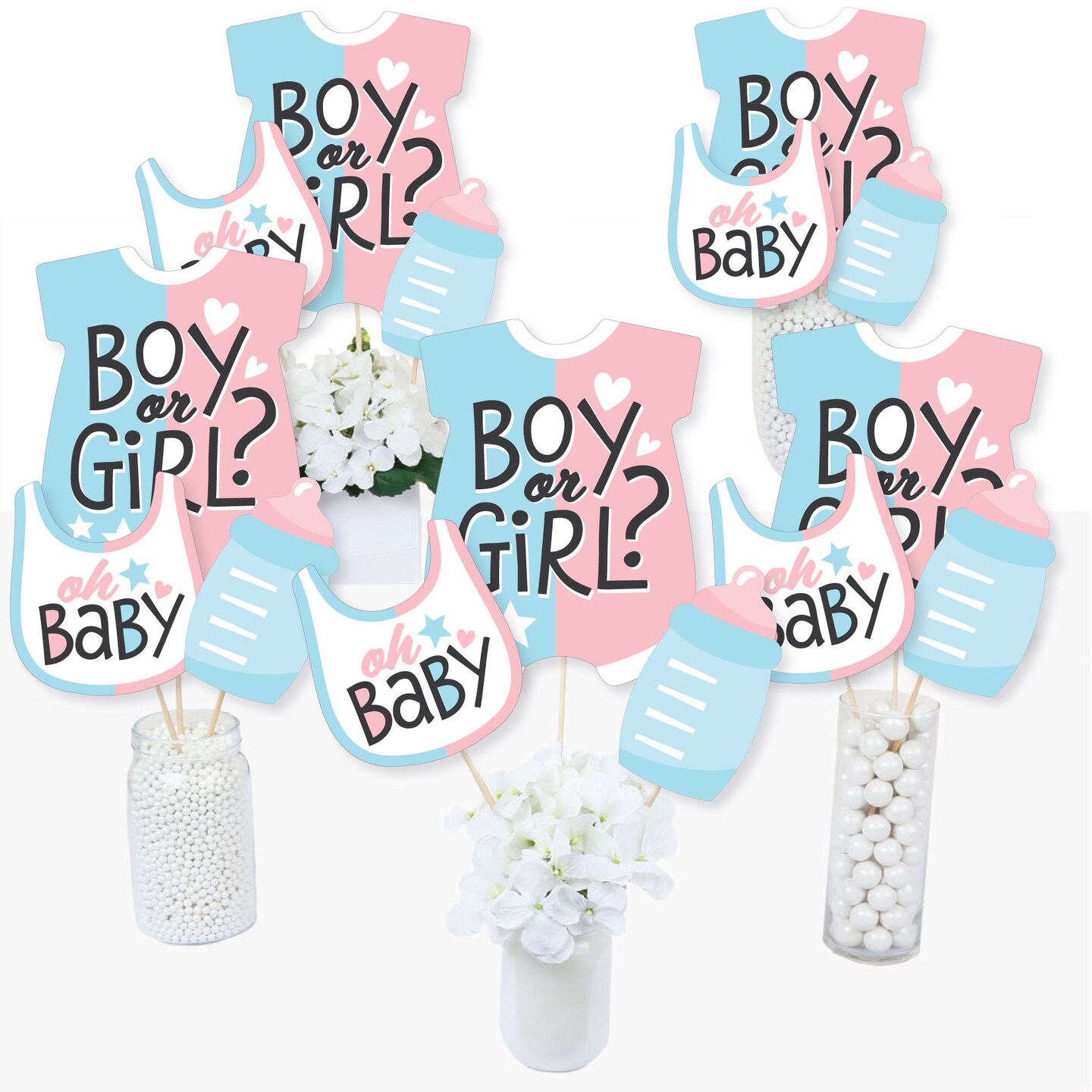 Big Dot of Happiness Baby Gender Reveal - Team Boy or Girl Party ...