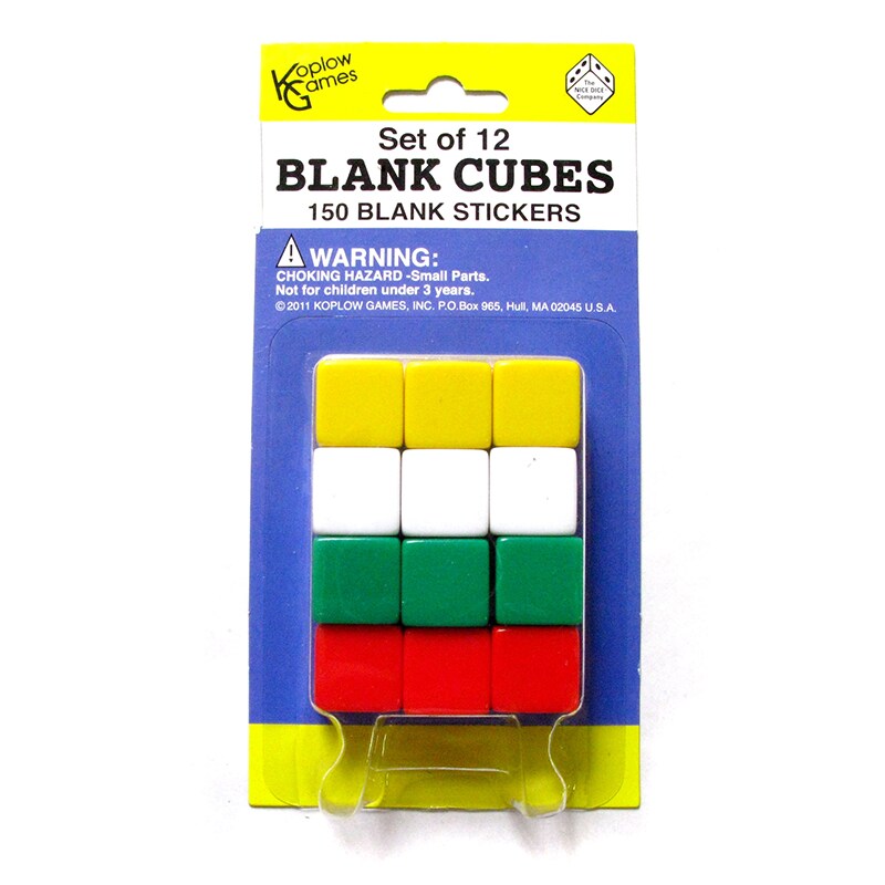 Blank Dice Set with Stickers, Count: 1, Model: FBA_KOP17586 | Michaels