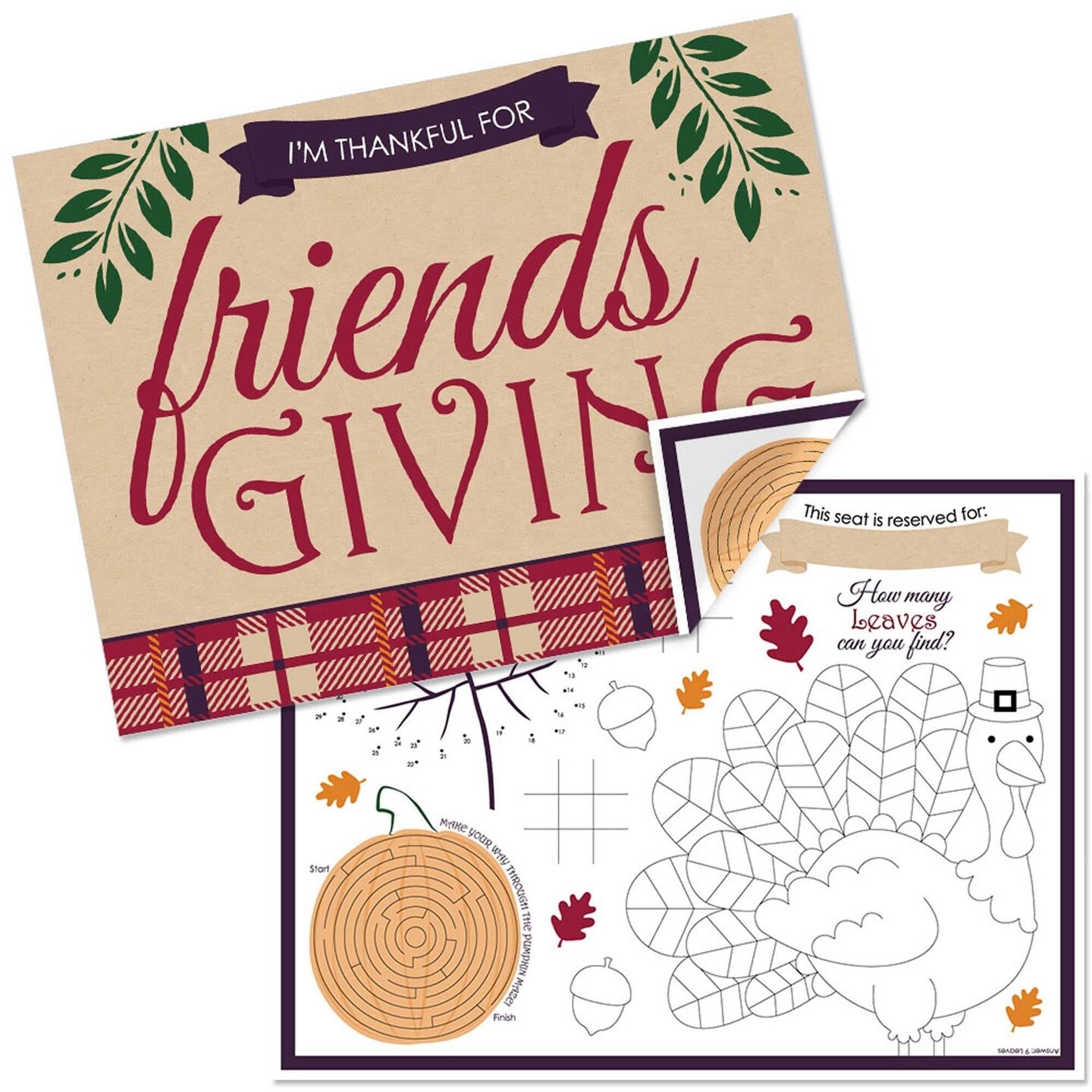 Big Dot of Happiness Friends Thanksgiving Feast - Paper Friendsgiving ...