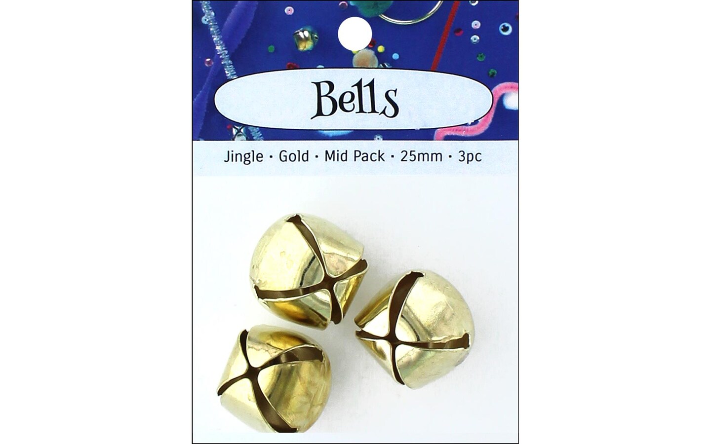PA Ess Jingle Bell Mid Pack 25mm 3pc Gold | Michaels