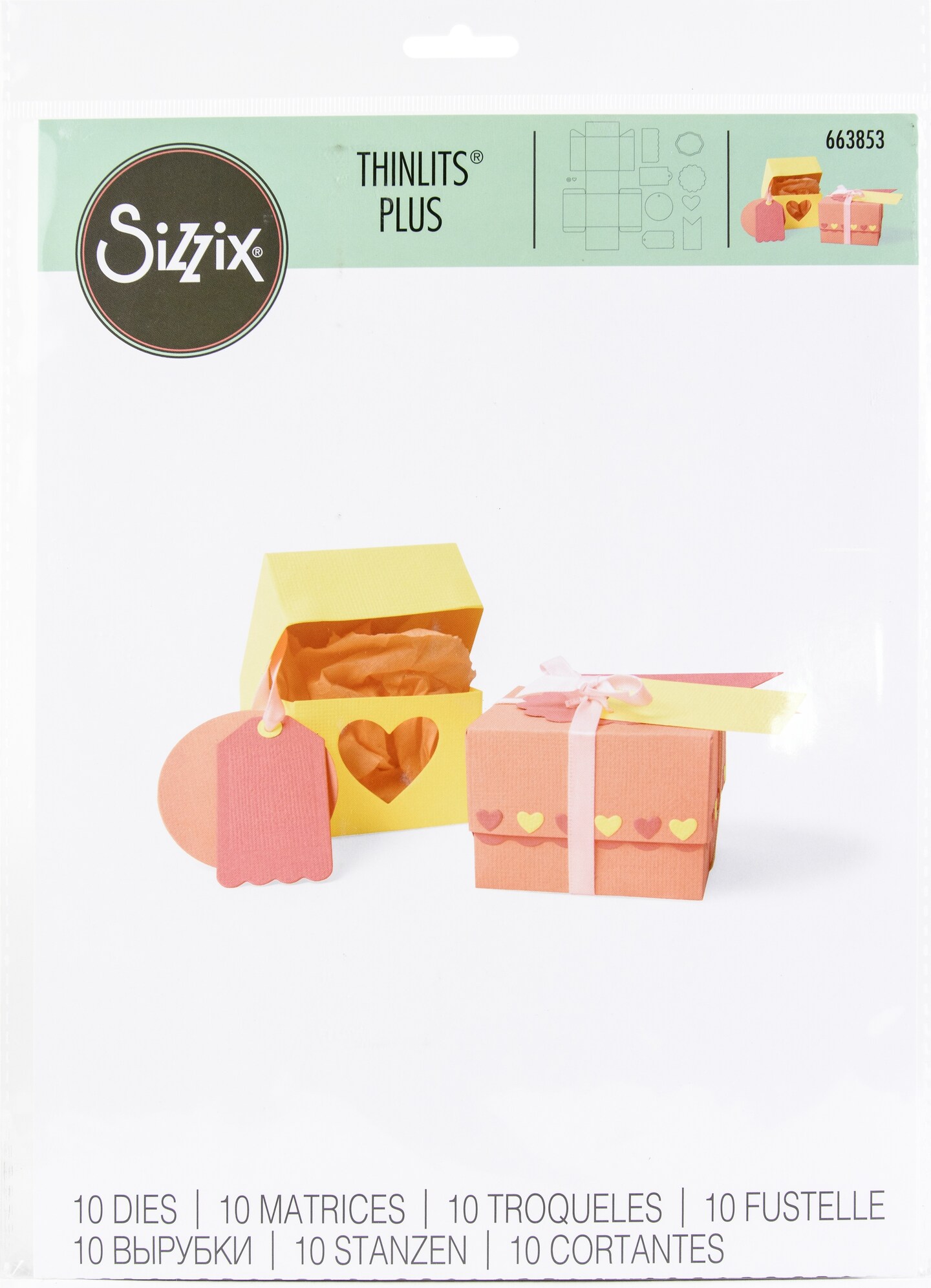 Sizzix Thinlits Dies By Jenna Rushforth 10/Pkg-Box & Labels | Michaels