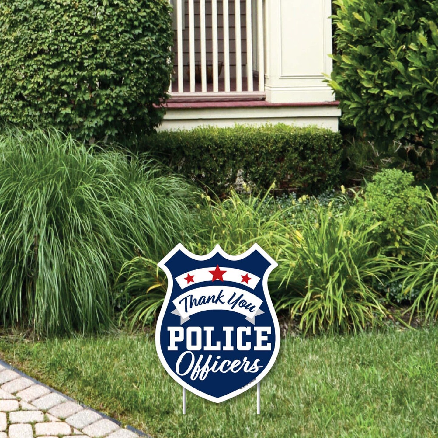Big Dot of Happiness Thank You Police Officers - Outdoor Lawn Sign ...