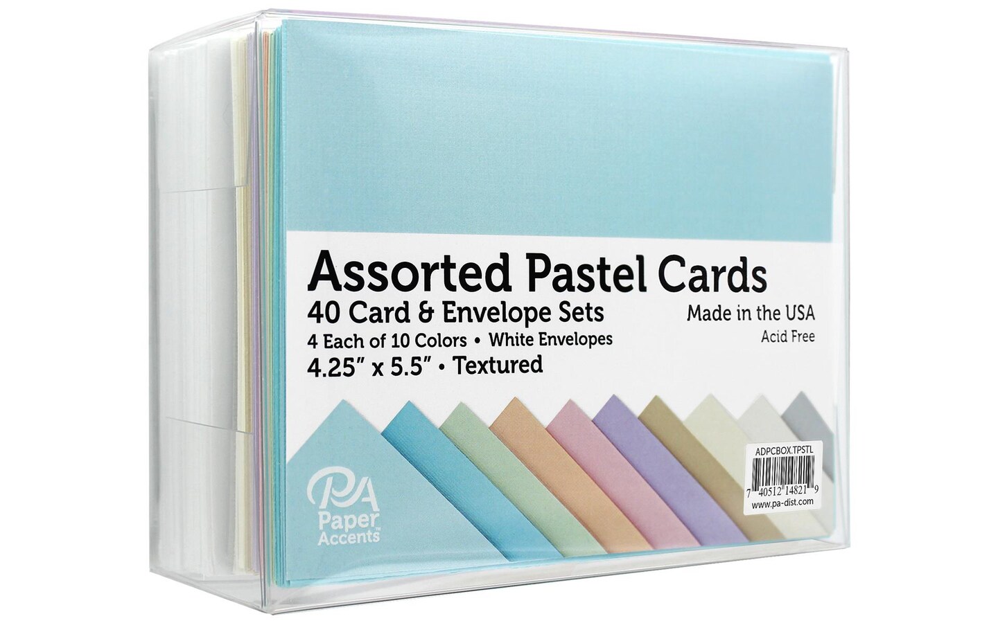 PA Paper Accents Card and Envelope Pack 4.25" x 5.5" Pastel Colors ...
