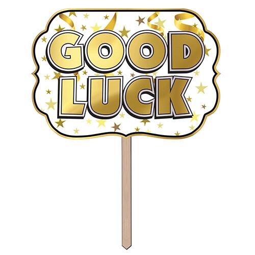 Foil Good Luck Yard Sign, Color: Multicolor | Michaels