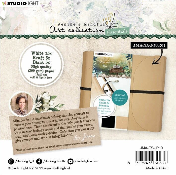 Studio Light Journal Pages 4.72"X4.72"-Nr. 10, White/Black/Kraft | Michaels