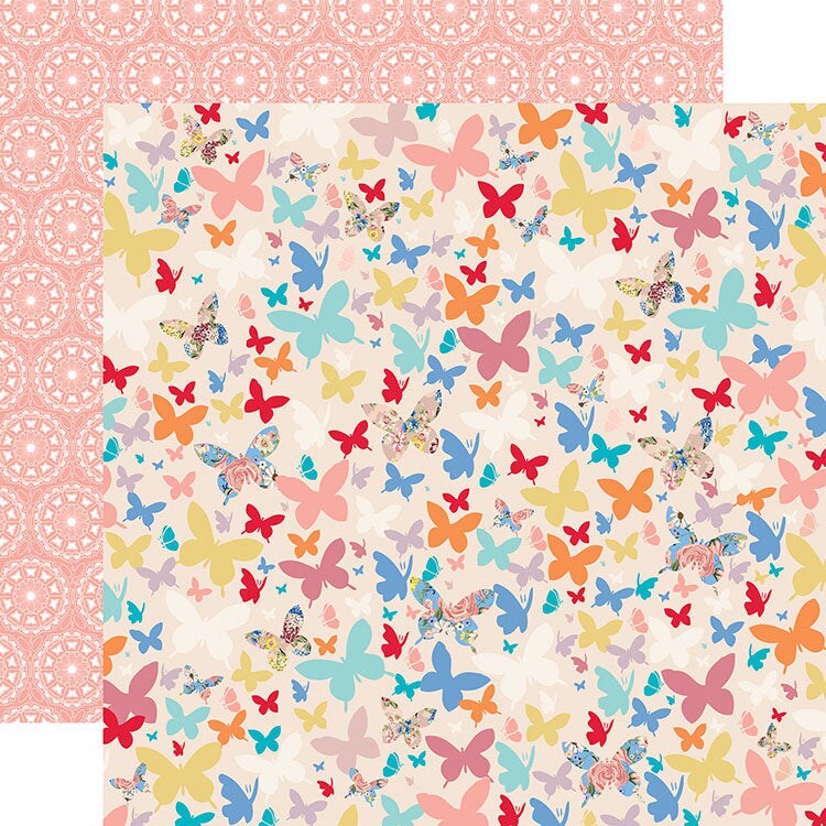 Echo Park Practically Perfect Beautiful Butterflies12 x 12 Double-Sided ...