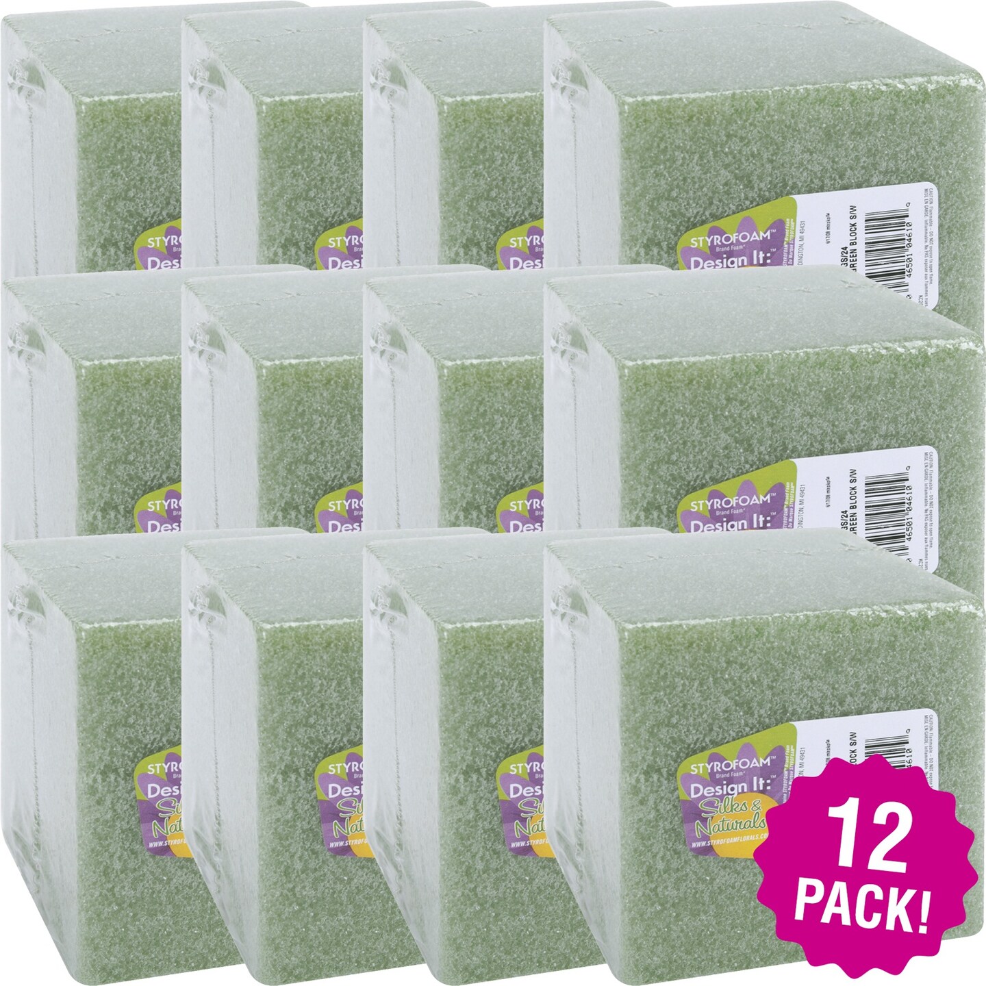 Multipack of 12 - FloraCraft FloraFoM Block-3.9"X3.9"X3.9" | Michaels