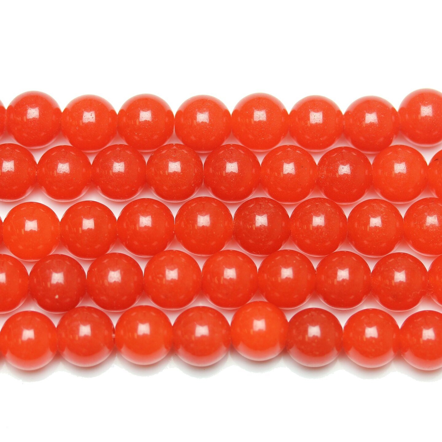 Dyed Orange Jade Round Beads | Michaels