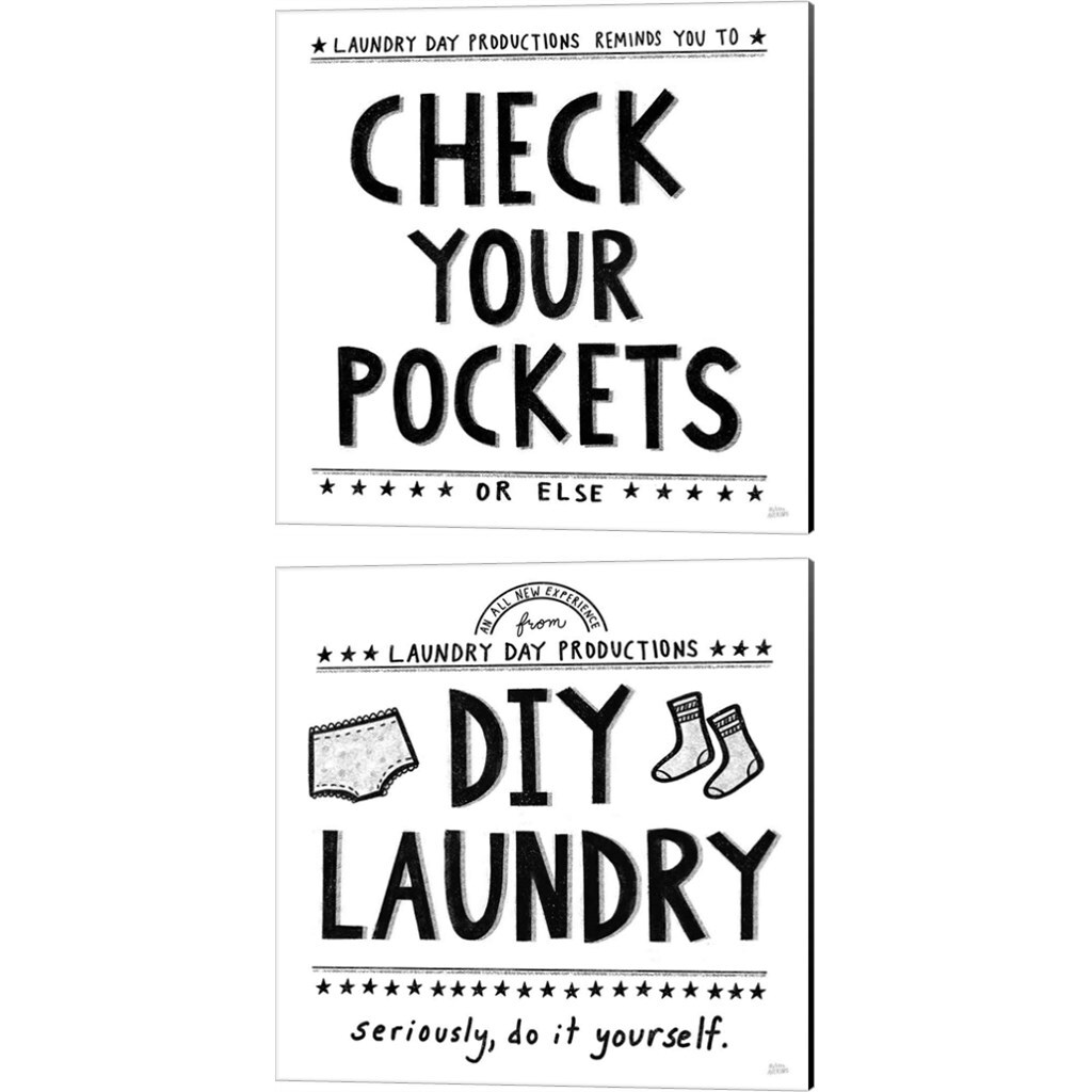 Check Your Pockets & DIY Laundry by Melissa Averinos 14" x 14" Canvas ...