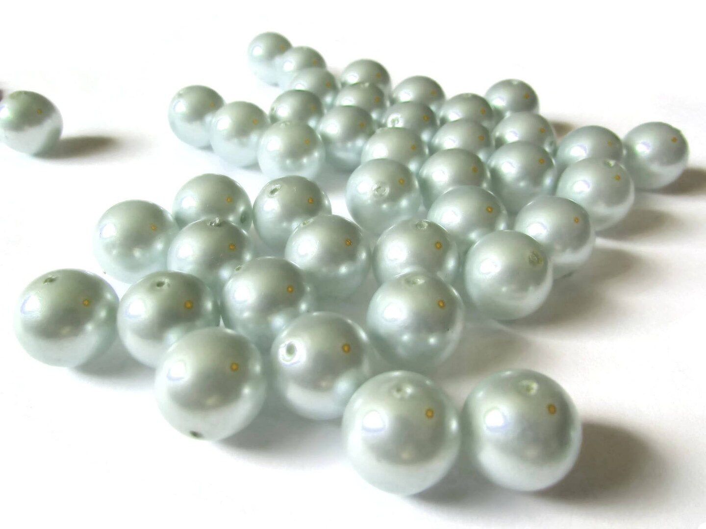 40 12mm Light Blue Round Plastic Pearl Beads | Michaels