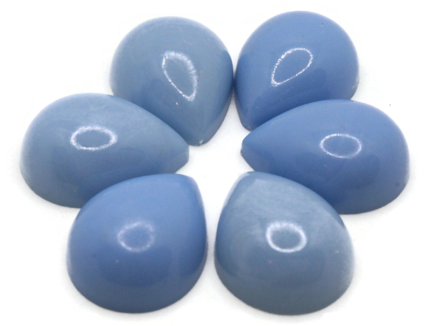 6 24mm Light Blue Teardrop Vintage Plastic Cabochons | Michaels