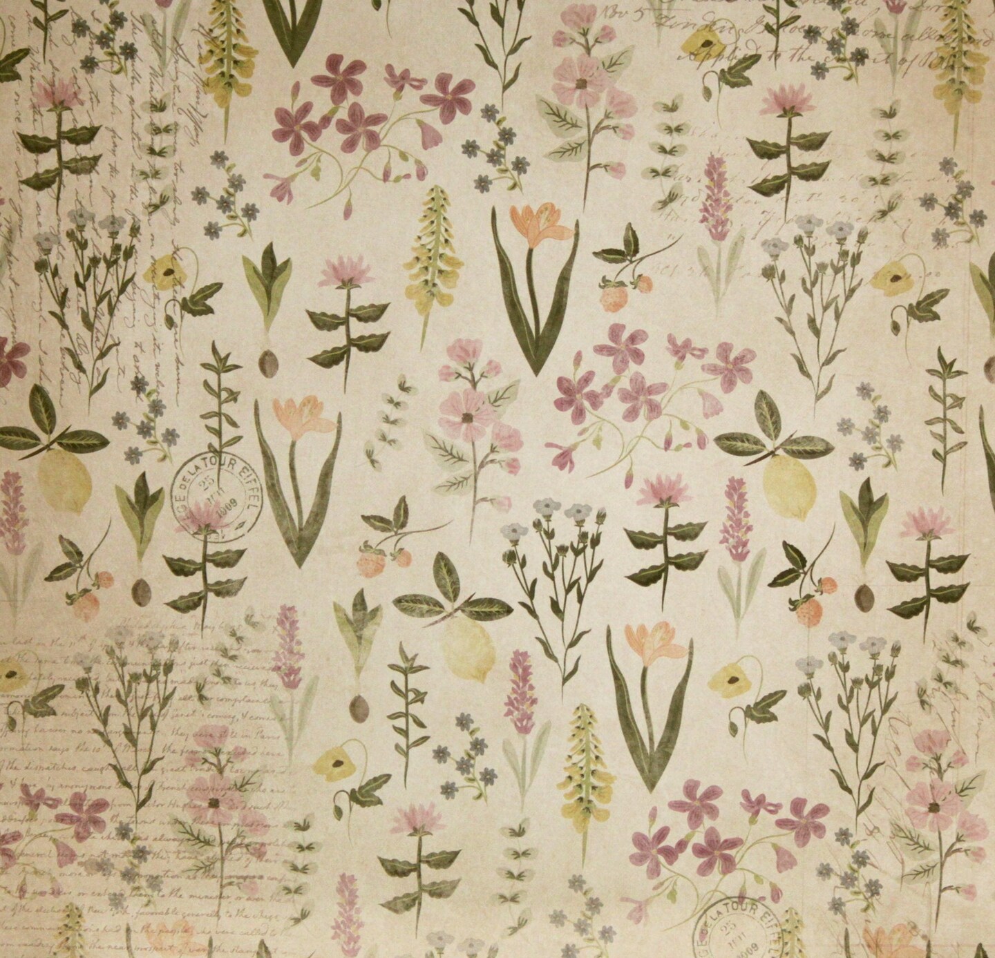 Craft Smith Botanical Bliss 12 X 12 Flower Garden Lt. Cardstock Paper ...