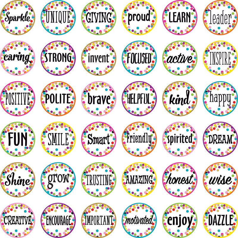 Confetti Positive Words Mini Accents | Michaels
