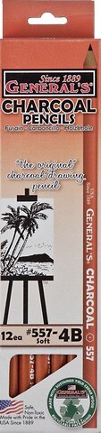 Charcoal Pencil 4B Soft, Count: 1, Model: GP5574B | Michaels