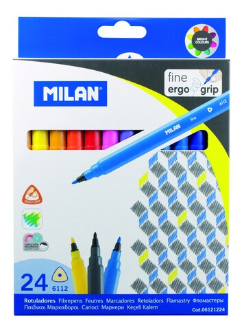 MILAN ERGO GRIP FINE TIPPED WATER-BASED MARKER 24 COUNT SET | Michaels