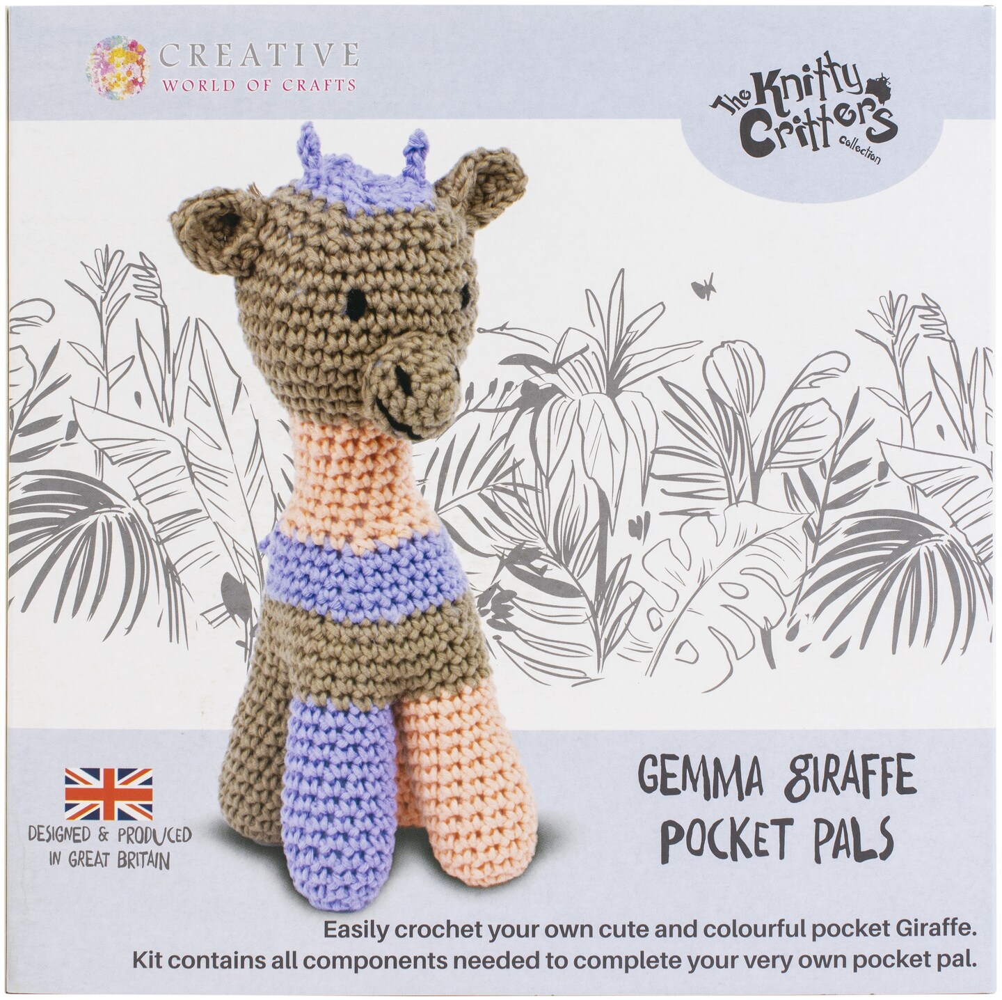 Creative Expressions Knitty Critters Pocket Pal Crochet Kit-Gemma ...