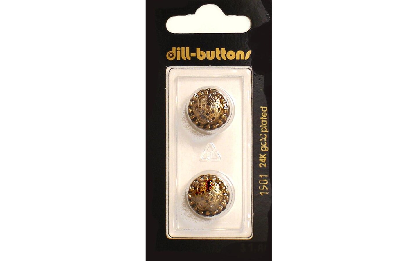 Dill Buttons 15Mm 2Pc Shank Metal Antique Gold | Michaels