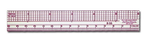TENTHS/METRIC BEVELED RULER 6 INCH | Michaels