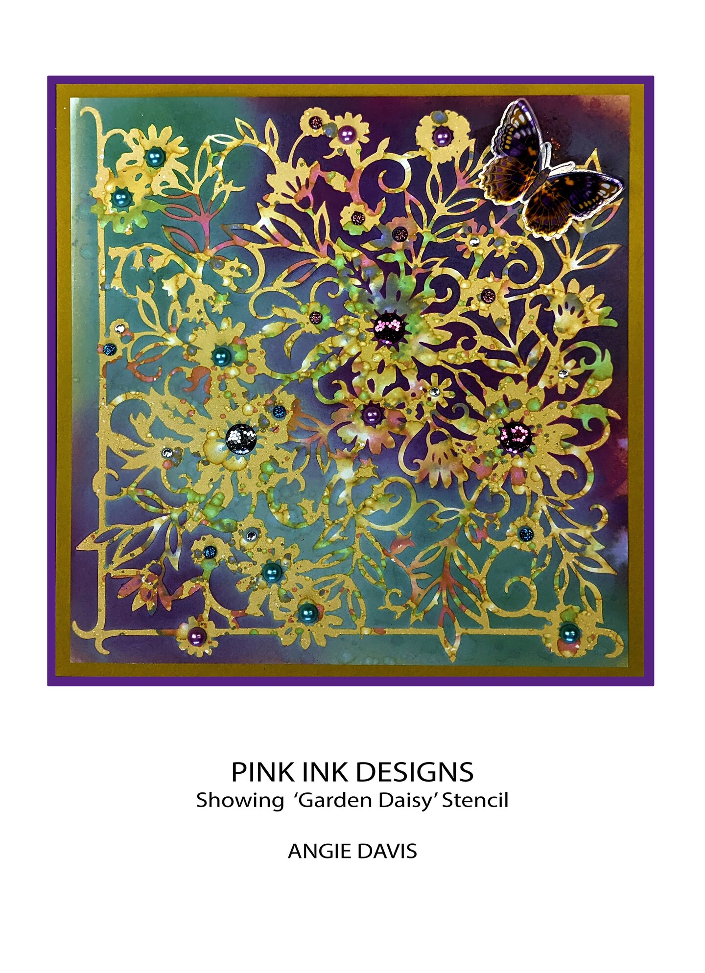 Pink Ink Designs Stencil 7"X7"-Garden Daisy | Michaels