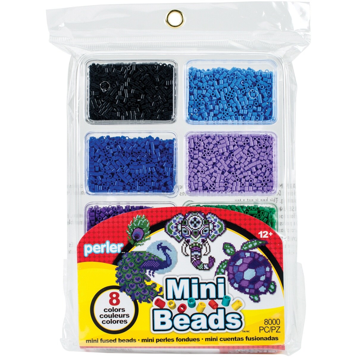 Multipack of 3 - Perler Mini Beads Fused Bead Tray 8,000/Pkg-Cool ...