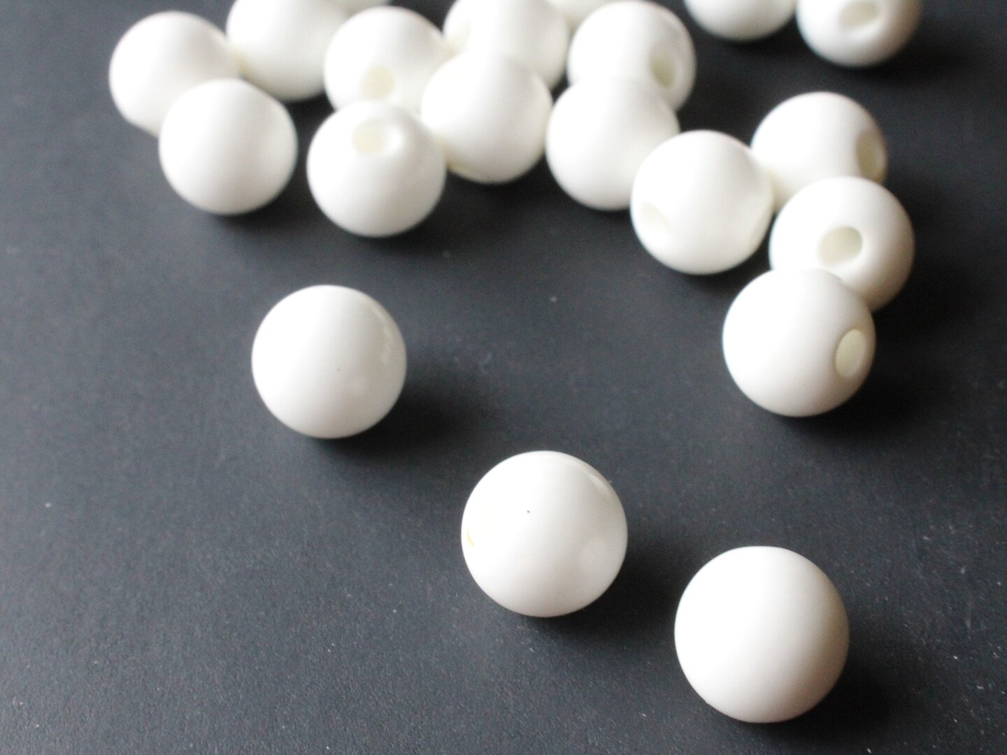 12 9mm 3/8 Inch White Ball Buttons Round Vintage Lucite Buttons | Michaels
