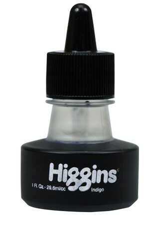 HIGGINS NON-WATERPROOF DRAWING INK INDIGO 1OZ | Michaels